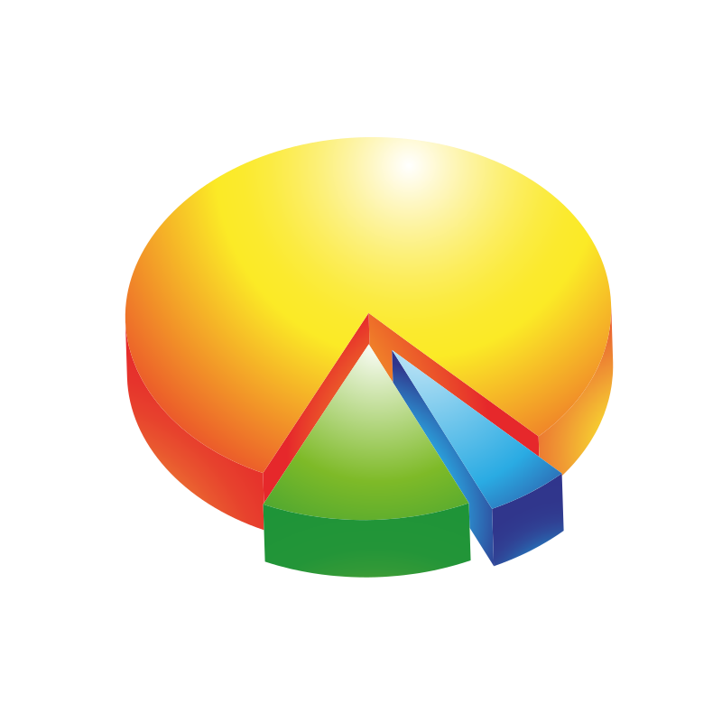 3D Pie Chart Infographic Clipart SVG - Clipart free download