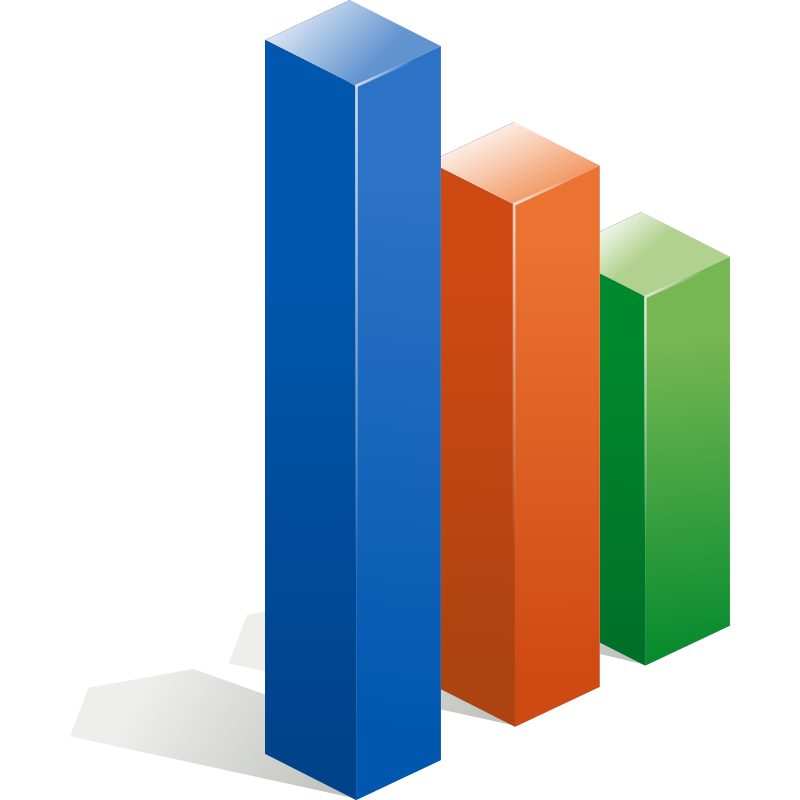 Colorful Column Bar icon Clipart SVG - Clipart free download