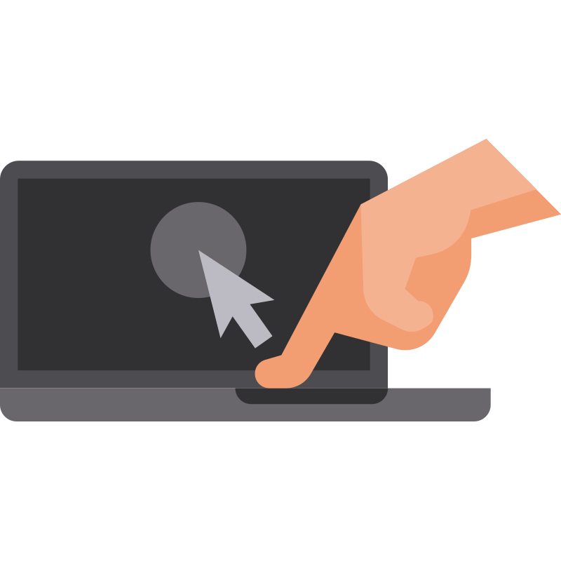 Touchpad pointing device Clipart SVG - Clipart free download